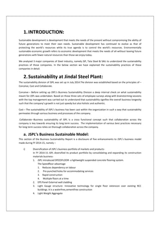 (XIMB) Sustainability steel industry | PDF