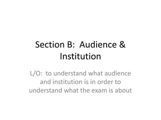 Section b intro | PPTX | Education