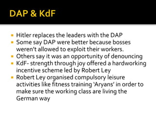 trade unions, Hitler youth and Nazi education | PPTX