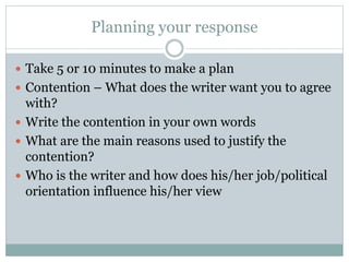 VCE English Exam Section C Prep | PPTX