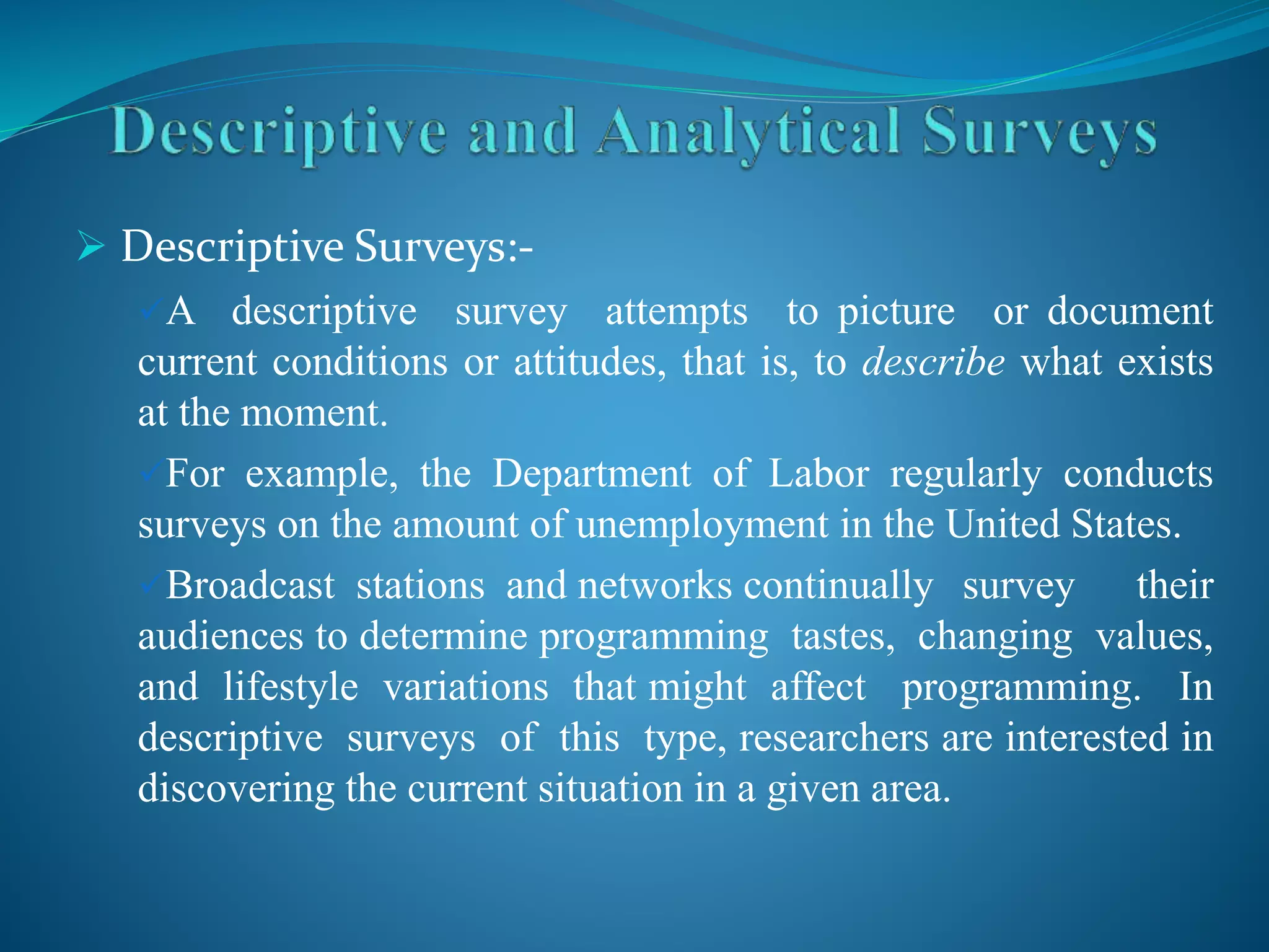 Section C(Analytical and descriptive surveys... ) | PPTX
