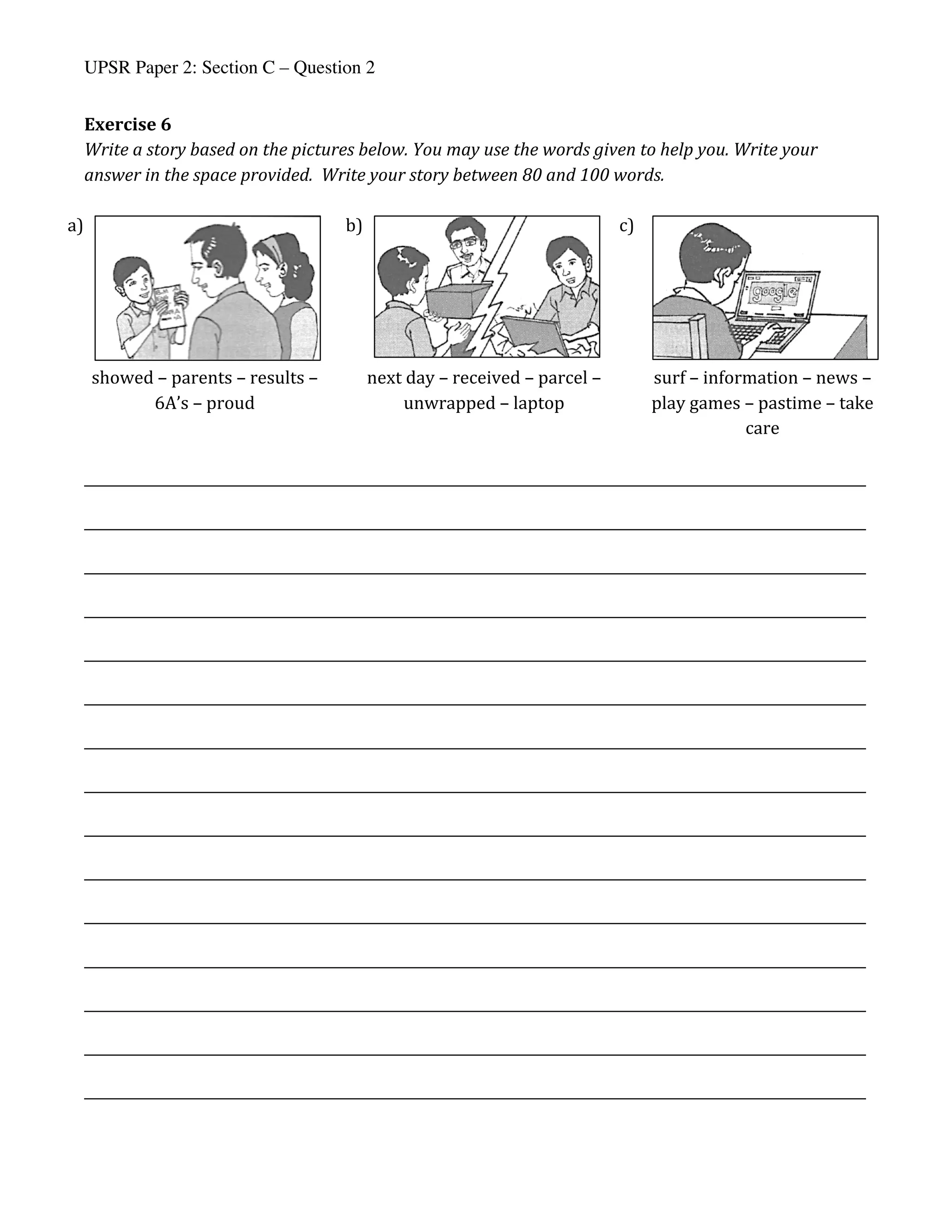 UPSR Paper 2: Section C - Question 2 exercises | PDF