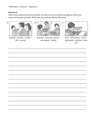 UPSR Paper 2: Section C - Question 2 exercises | PDF