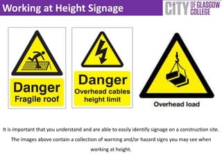 Working Safely at Height in the Workplace | PPTX