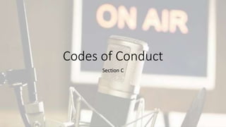 Section c codes of conduct | PPT