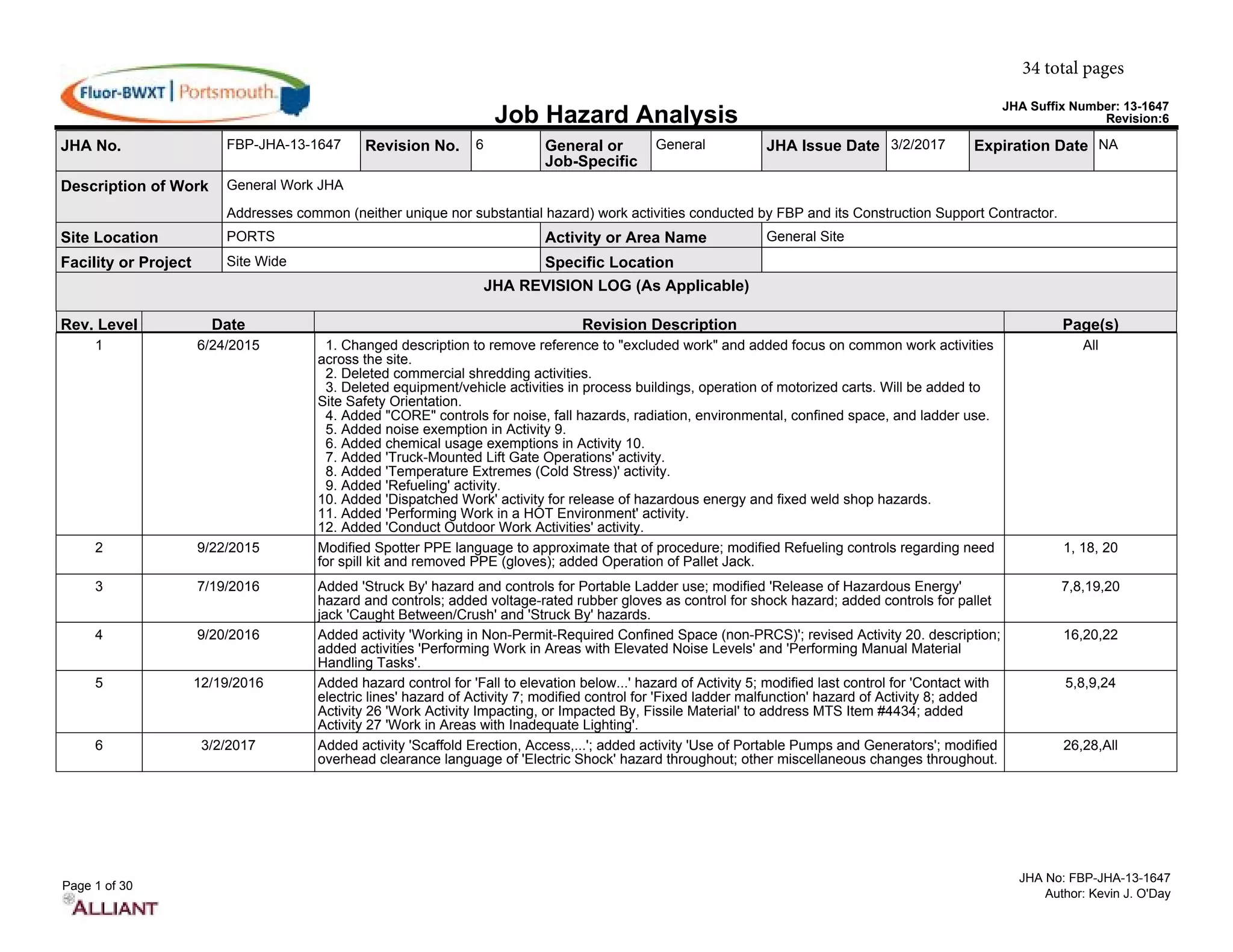 Section C, Exhibit 3 - General Work JHA.pdf