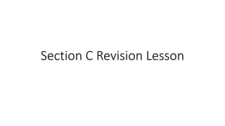 Section c revision lesson | PPTX