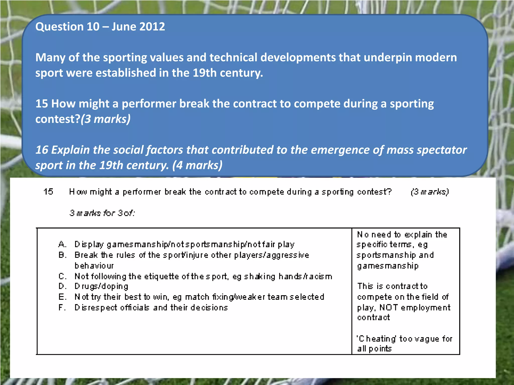AQA A Level PE Section C, section 2 | PPTX