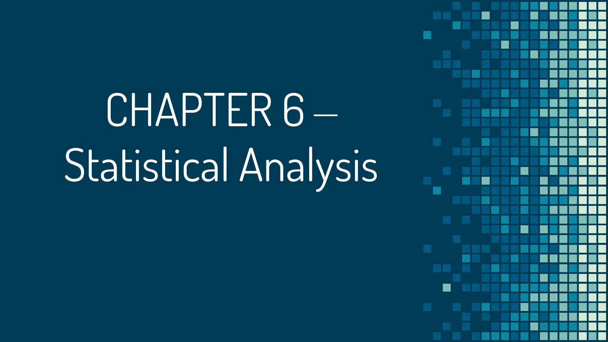 Risk Management - CH 6 - Statistical Analysis | CMT Level 3 | Chartered ...