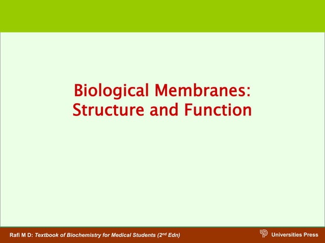 Section I - Chapter 2 - Biological Membranes.ppt