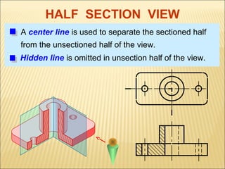 SECTIONING IN ENGG DRAWING | PPT
