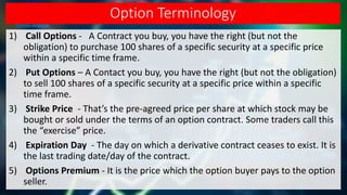 SECTION IV - CHAPTER 28 - Options | PPT