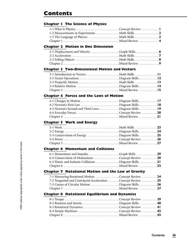 section_reviews_(all)_holt_physics.pdf | Physics | Science