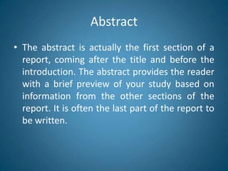 Sections of a research paper | PPTX