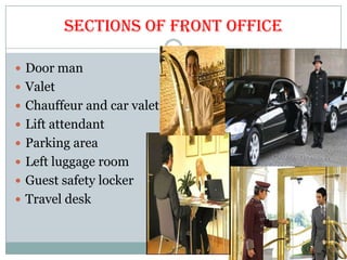 Sections of front office department in hotels | PPTX
