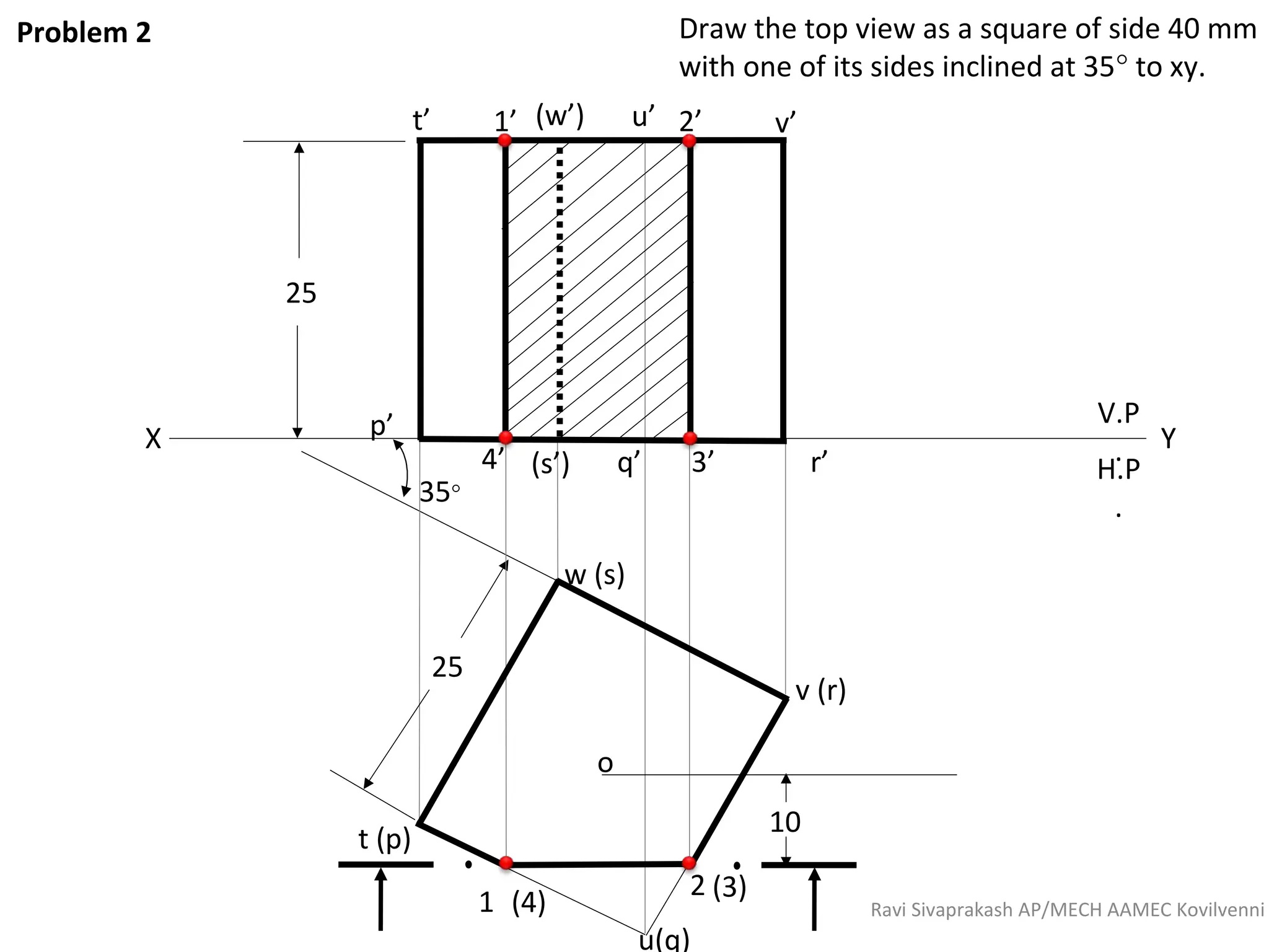 sections of solids engineering graphics unit iv | PDF