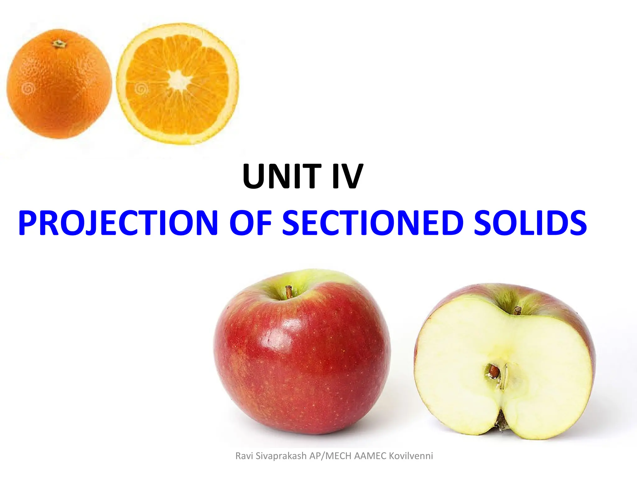sections of solids engineering graphics unit iv | PDF