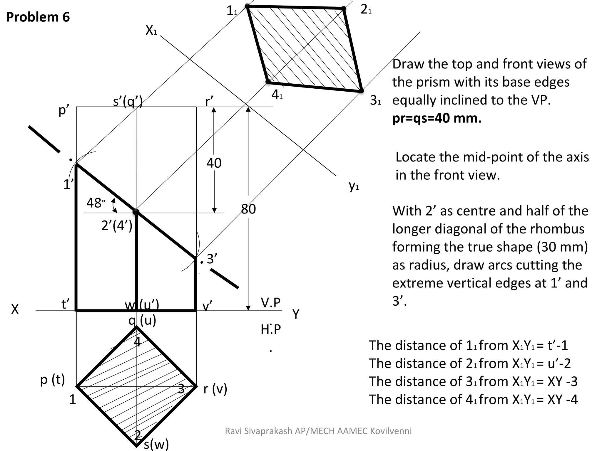 sections of solids engineering graphics unit iv | PDF