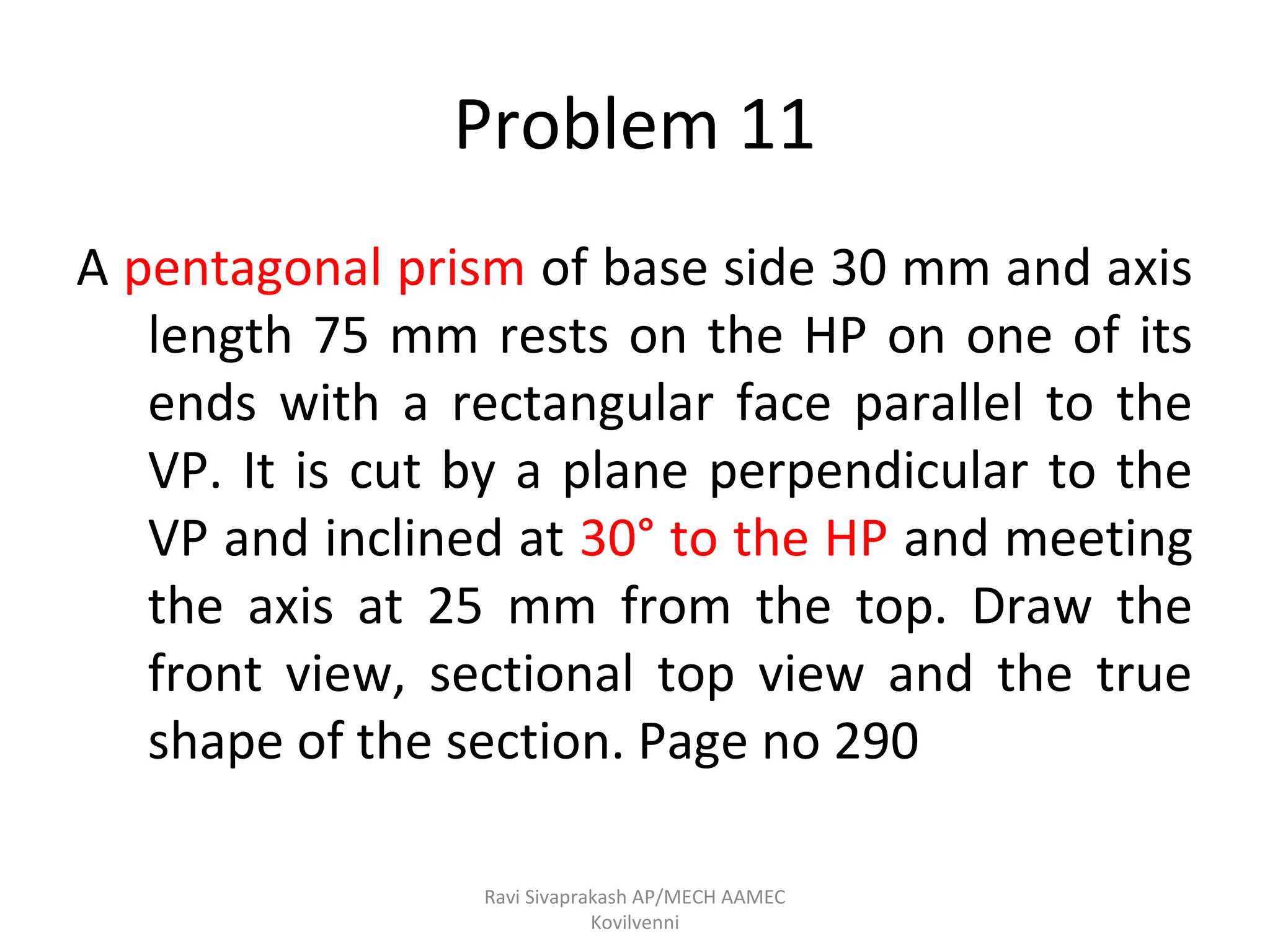 sections of solids engineering graphics unit iv | PDF | 3-D Graphics ...