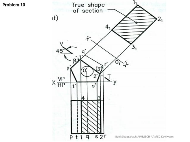 sections of solids engineering graphics unit iv | PDF | 3-D Graphics | Computer Software and ...