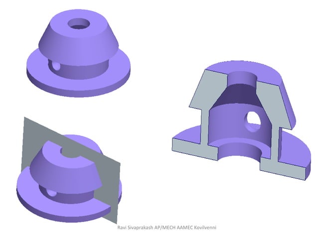 sections of solids engineering graphics unit iv | PDF | 3-D Graphics | Computer Software and ...