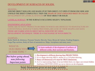 Sections of solids & development of surface | PPT