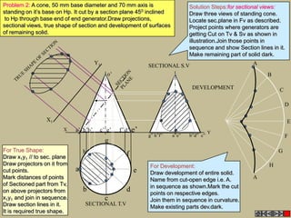 Sections of solids & development of surface | PPT