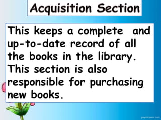 Sections of the library | PPTX