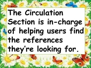 Sections of the library | PPTX