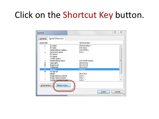 How To Add A Word Shortcut For The Section Symbol For Laptop Users