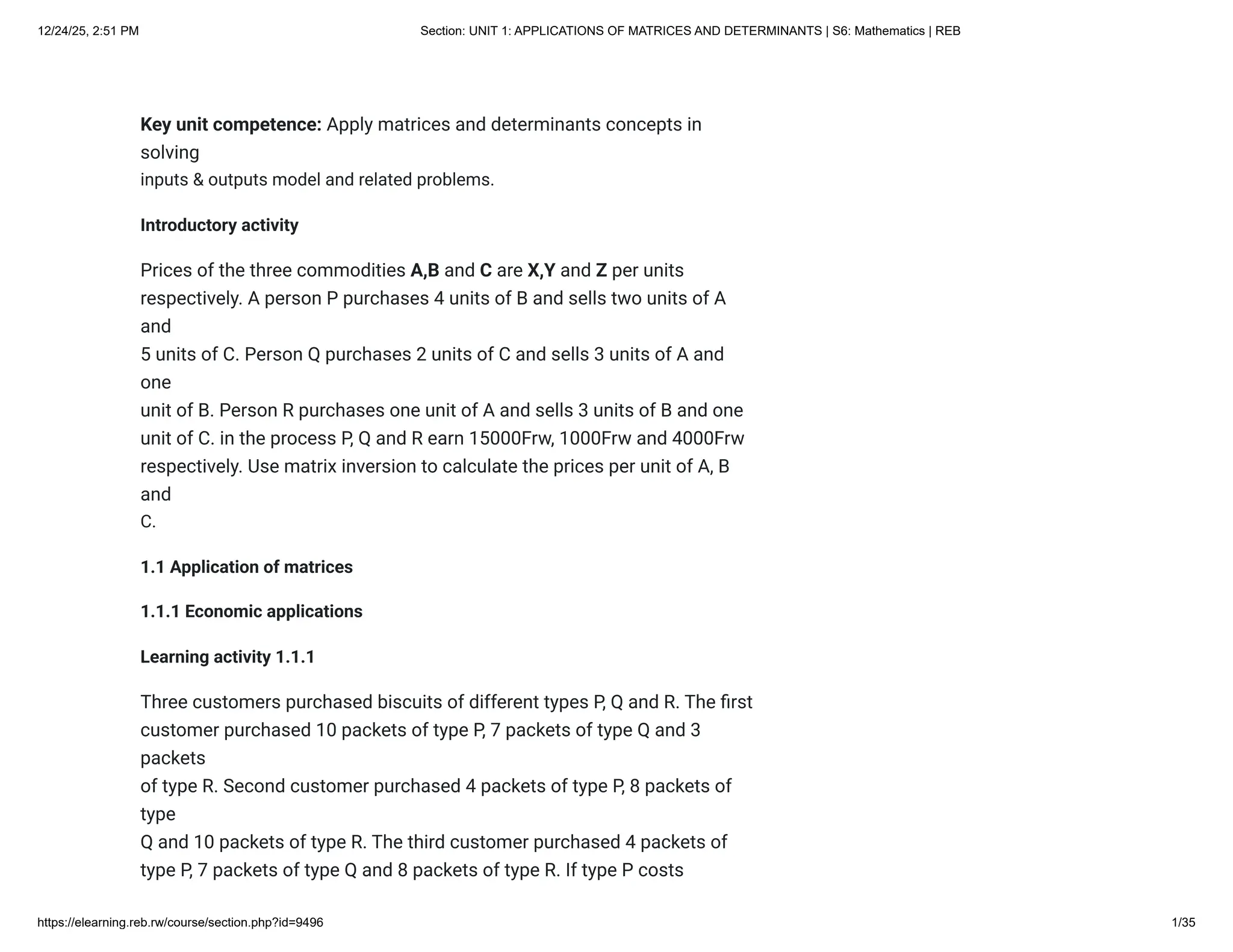 Section_ UNIT 1_ APPLICATIONS OF MATRICES AND DETERMINANTS _ S6 ...