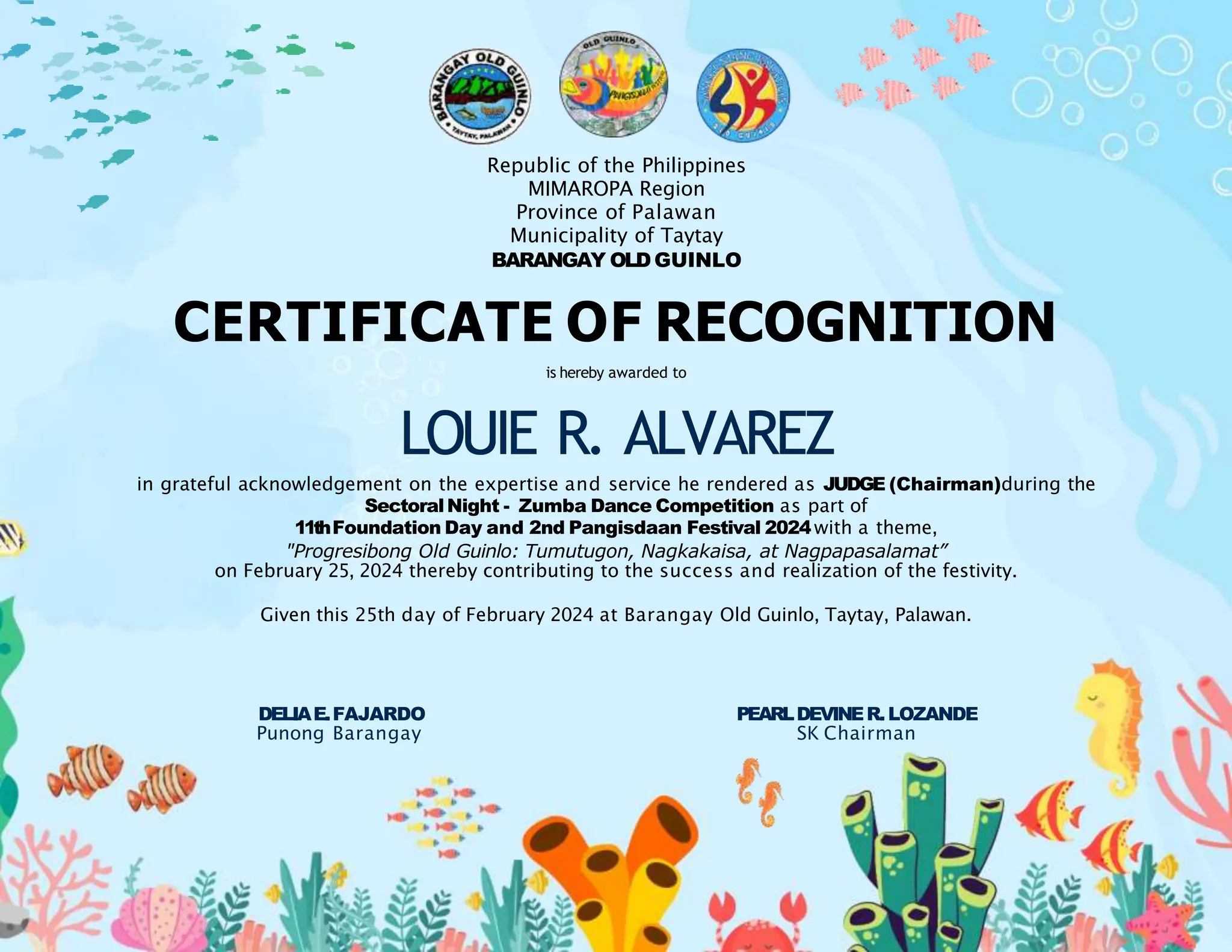 Sectoral-Night.sample festival certificates.pptx