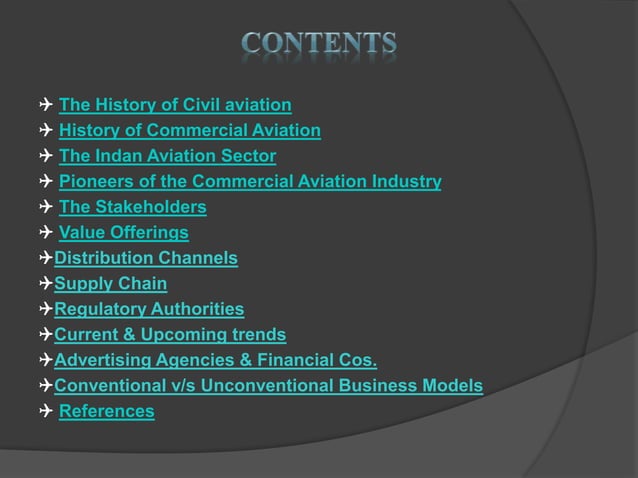 Sectoral analysis - The Civil Aviation Industry in India | PPTX