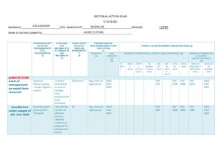 Sectoral plan 2019 2021@brgy.caul