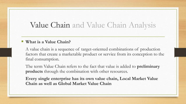 Market and Livelihood, Sector, Subsector and Value Chain Analysis for Livelihood interventions ...