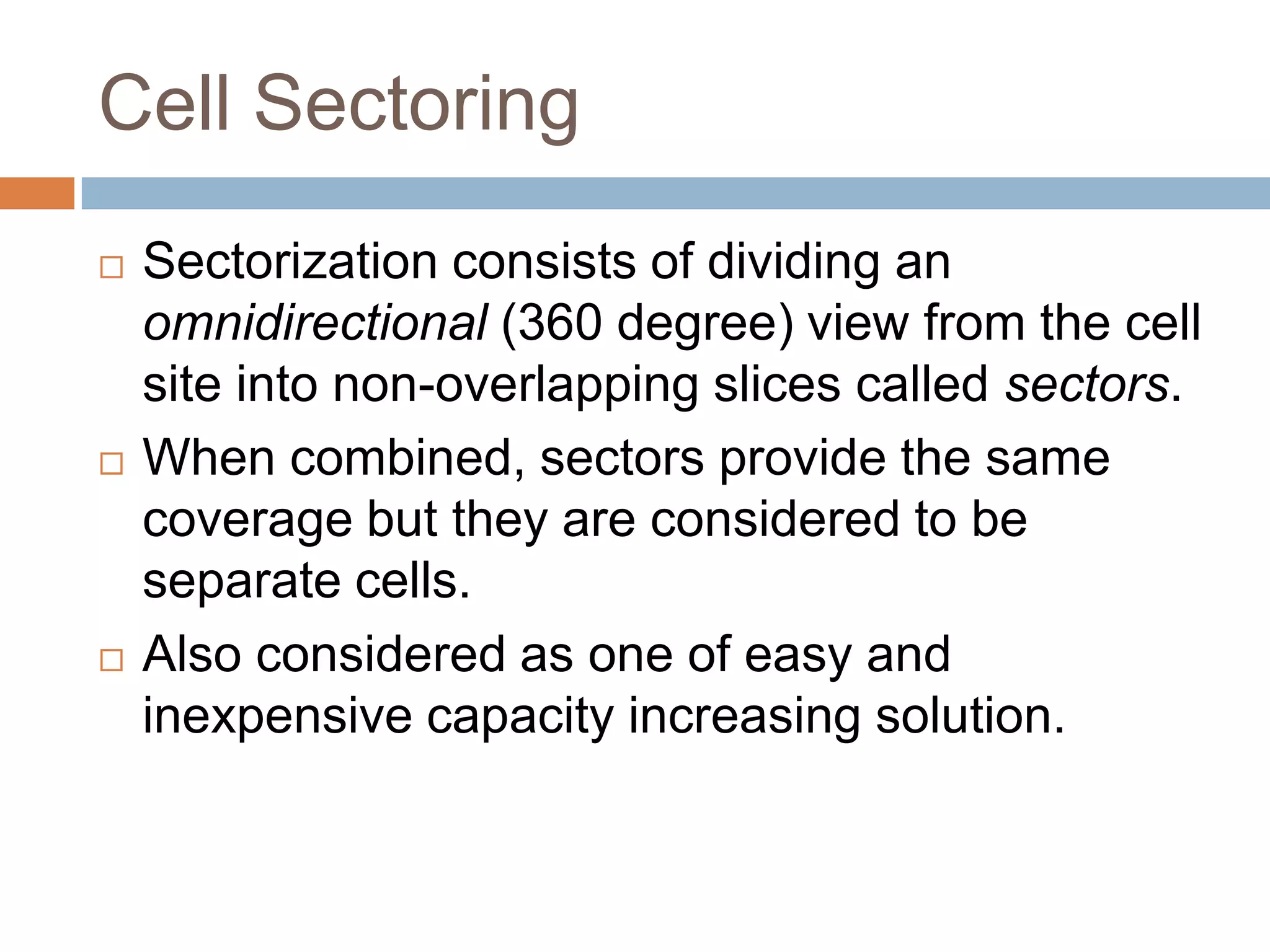 Concepts of & cell sectoring and micro cell | PPSX