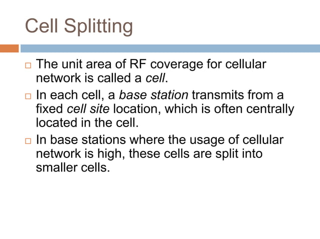 Concepts of & cell sectoring and micro cell | PPSX
