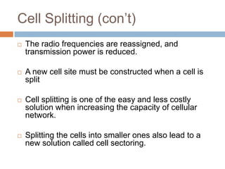 Concepts of & cell sectoring and micro cell | PPSX