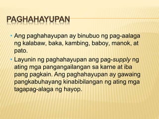 SECTOR NG AGRIKULTURA FOR GRADE 9 ARALING PANLIPUNAN FOURTH QUARTER | PPTX