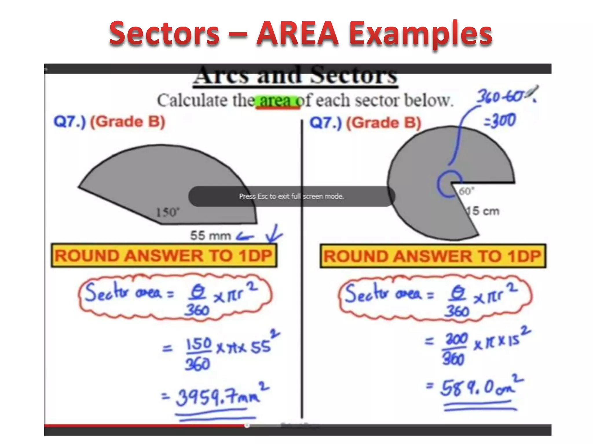 Arc Length and Area of Sectors | PPTX