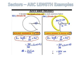 Arc Length and Area of Sectors | PPTX