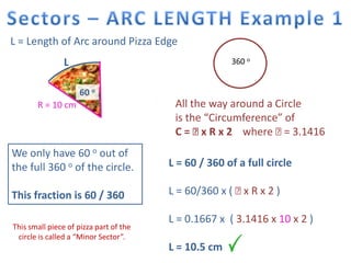 Arc Length and Area of Sectors | PPTX