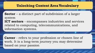 Sectors in information Communication Technology | PPTX