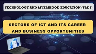 Sectors in information Communication Technology | PPTX
