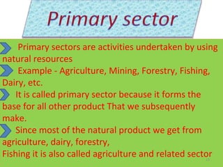 SECTORS OF INDIAN ECONOMY FOR CLASS10 | PPT