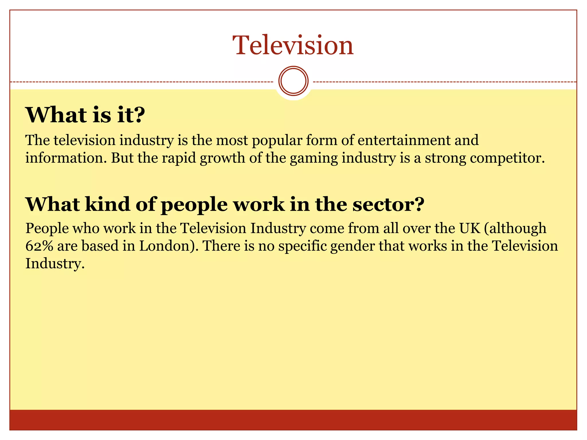 Sectors of the media industry | PPTX
