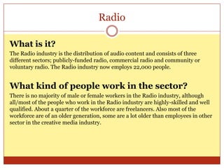 Sectors of the media industry | PPTX