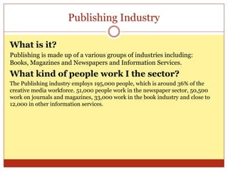 Sectors of the media industry | PPTX