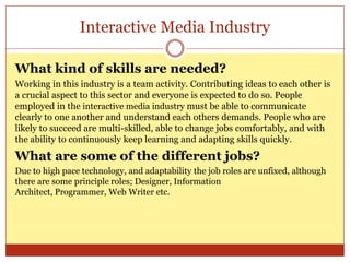 Sectors of the media industry | PPTX