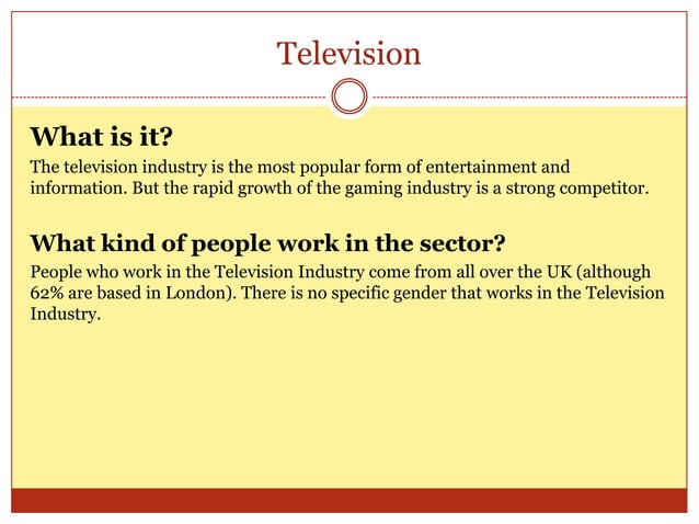 Sectors of the media industry | PPTX | Video Production | Content ...